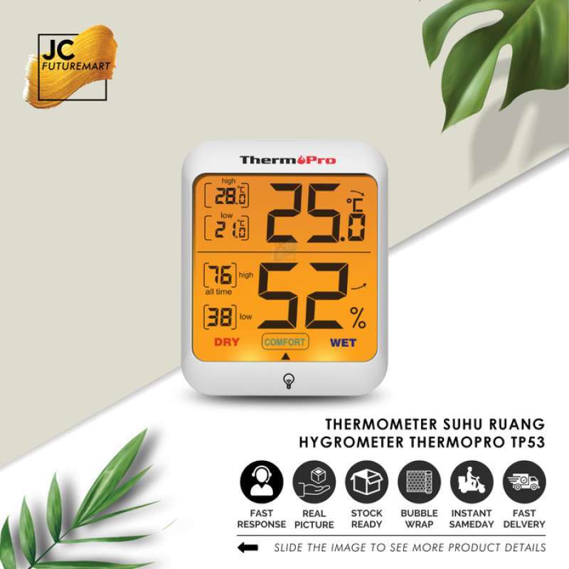 Promo Thermopro Thermometer Hygrometer Humidity Termometer Suhu Ruang Tp53 Diskon 9 Di Seller