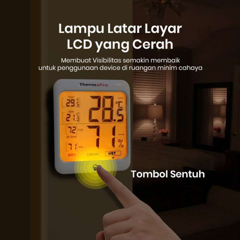 Promo Thermopro Thermometer Hygrometer Humidity Termometer Suhu Ruang Tp53 Diskon 9 Di Seller