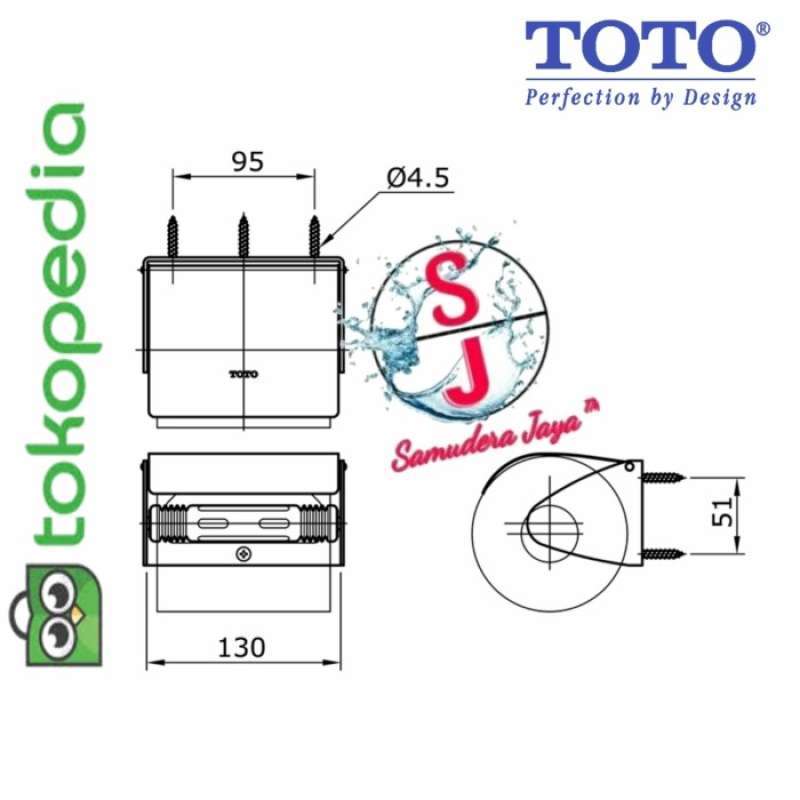 Promo Paper Holder Toto Yh116 | Tempat Tissue | Tisu Toilet #original ...