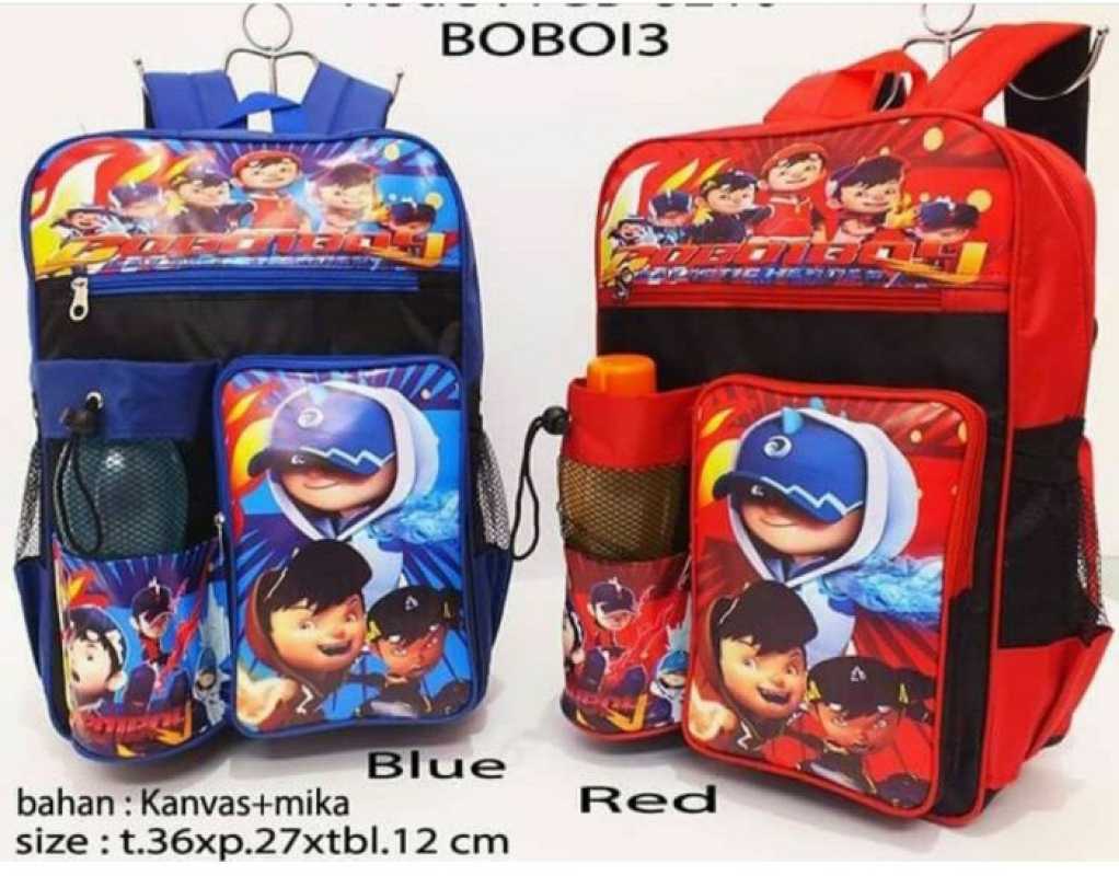 Jual Tas Ransel Sekolah Boboiboy Anak Laki Laki Paud Tk Sd Free Botol - Biru - Merah Di Seller ...
