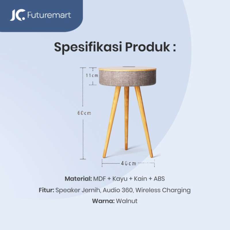 Promo SOLEED Meja Speaker Bluetooth 5.0 Wireless Charger Coffee Table ...