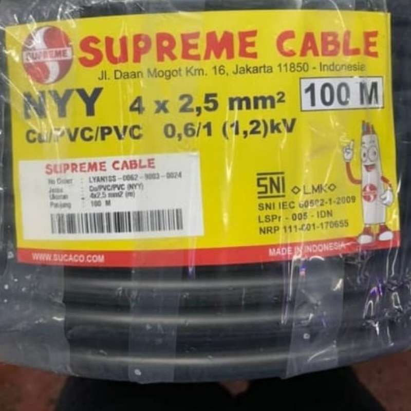 Promo Kabel Listrik NYY Kawat 4x2,5 4x2.5mm @100meter Diskon 23% di ...