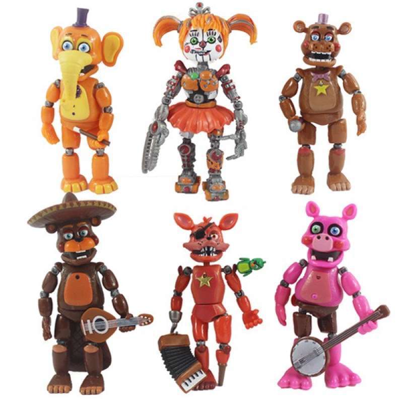 Promo FNAF Figures Chica Bonnie Foxy Freddy Fazbear Five Nights At ...