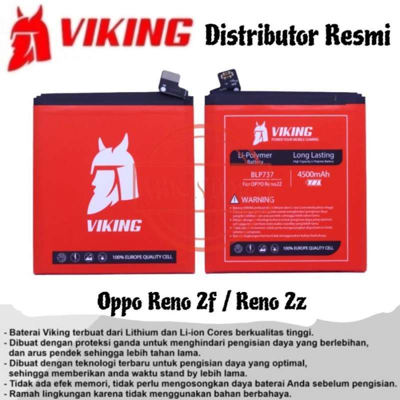 Promo Baterai Viking Oppo Reno 2f - Reno 2z Blp737 Battery Double Power ...