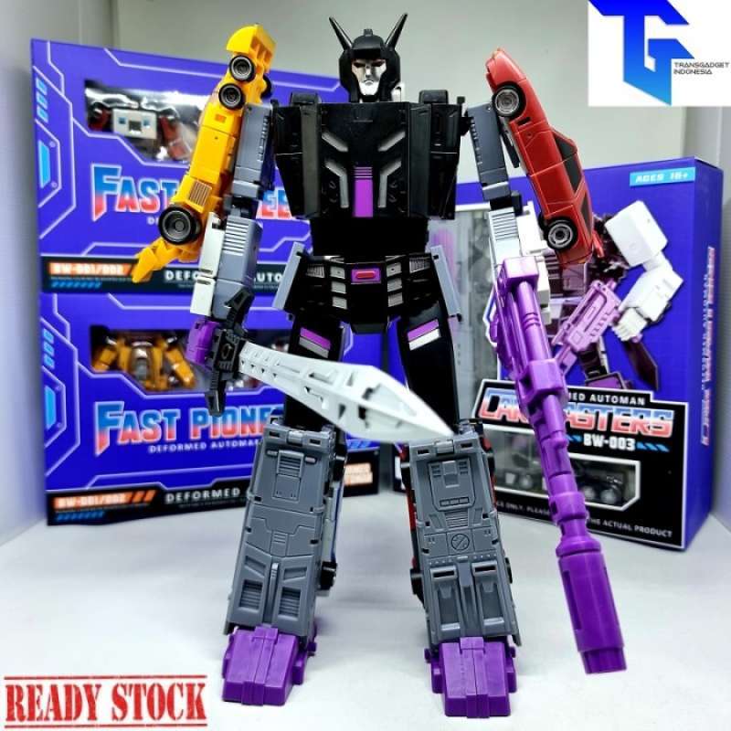 Promo Deformed Automan BW-001-002-003 - Transformers G1 Menasor ...