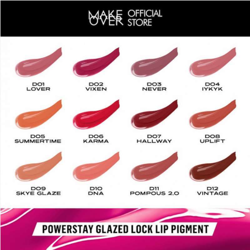 Promo MAKE OVER POWERSTAY GLAZED LOCK LIP PIGMENT - D06 Diskon 15% di ...