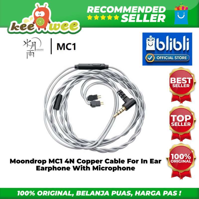 Promo Moondrop MC1 4N Copper Cable For In Ear Earphone With Microphone ...