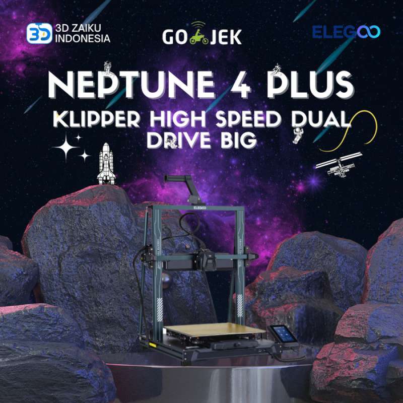 Promo ELEGOO Neptune 4 Plus Klipper High Speed Dual Drive Big 3D Printer Diskon 9% di Seller ...