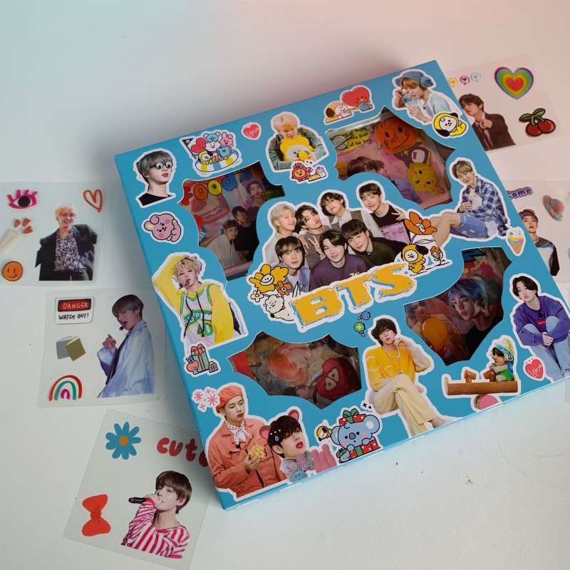 Jual Sticker Isi 100 Kpop Series Gambar Foto Idol Korea - Bts (blue) Di ...