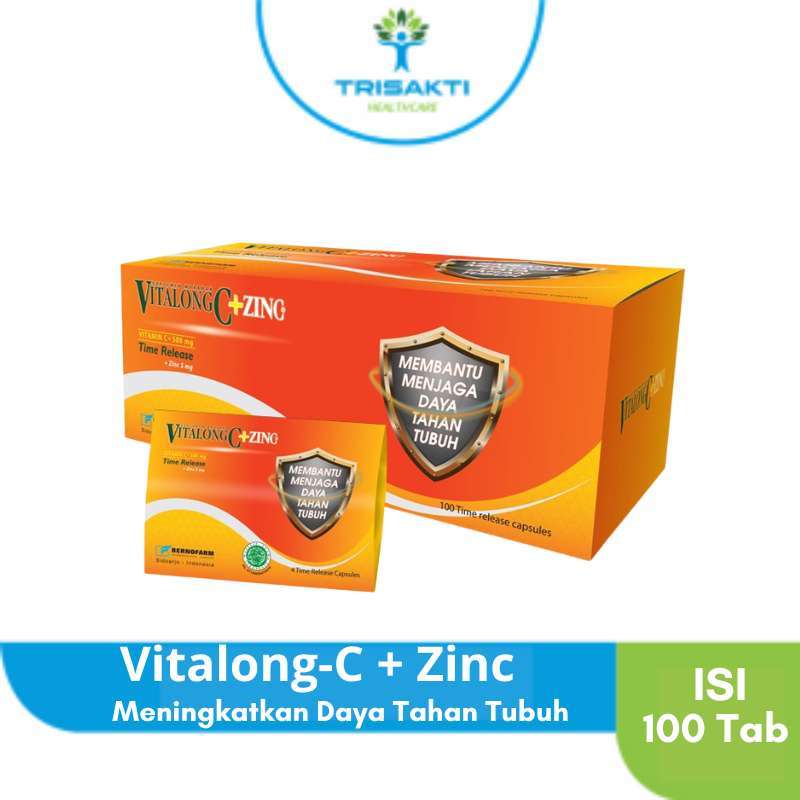 Promo Vitalong C + Zinc 1 Box Isi 100 Tab Untuk Daya Tahan Tubuh Diskon ...