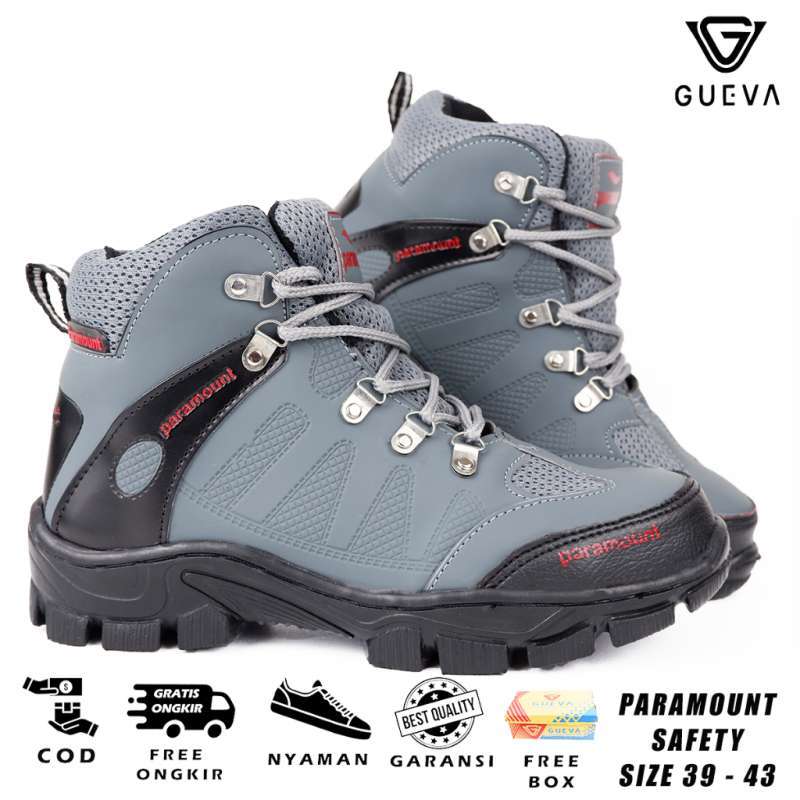 Promo Crewger 055 Sepatu Safety Boots Pria Ujung Besi Proyek Luar ...