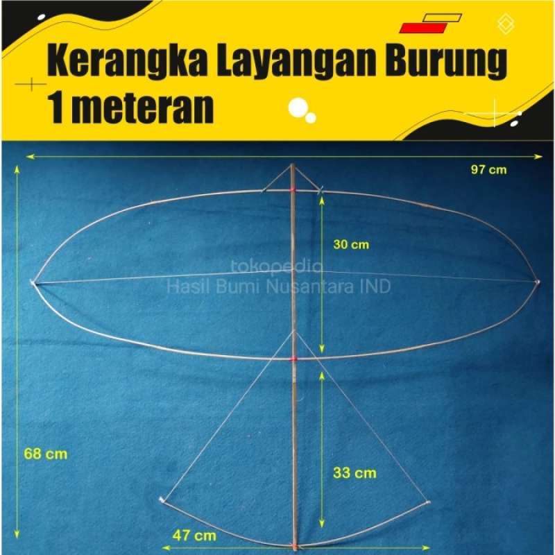 Promo Jual Kerangka Layangan Gapangan Ukuran 1meter Diskon 9% Di Seller ...
