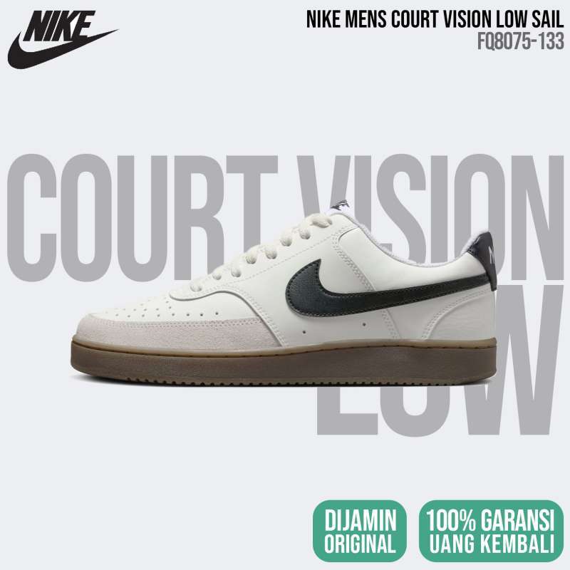 Jual Nike Court Vision Low [fq8075-133] Sail Mens Original Bnib ...