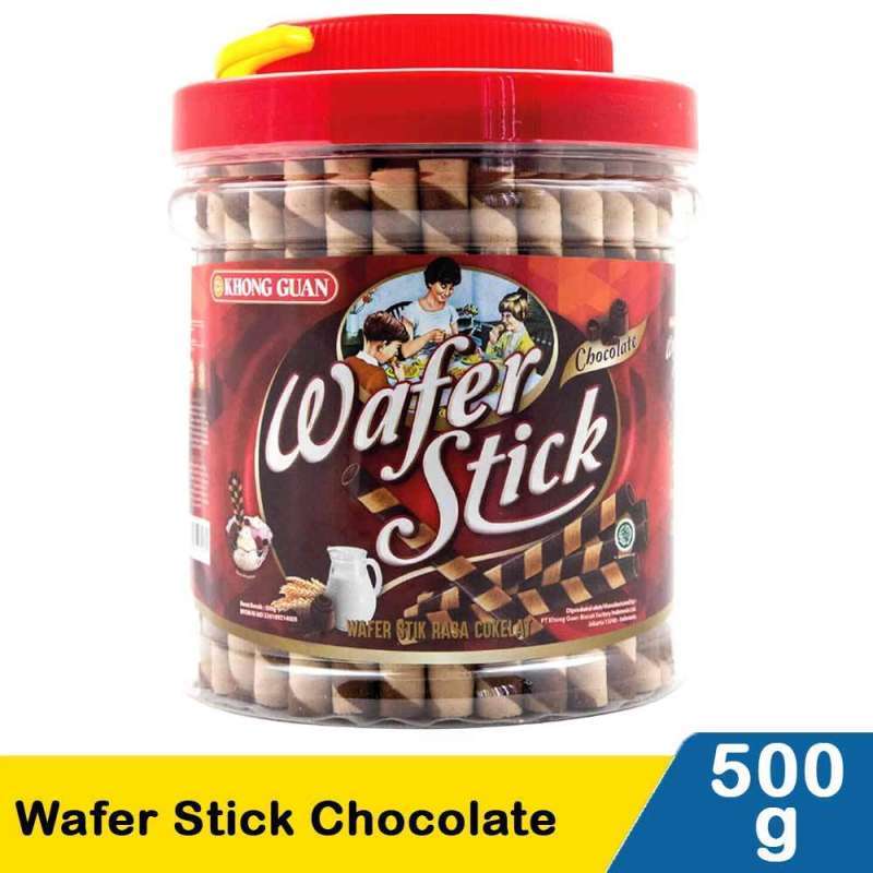 Jual Khong Guan Wafer Stick Chocolate 500g / 500gr / 500 Gram Biskuit ...