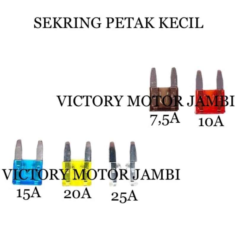 Jual Sekring Sekering Fuse Petak Mini 5a 7,5a 10a 15a 20a 25a - 5a Di ...