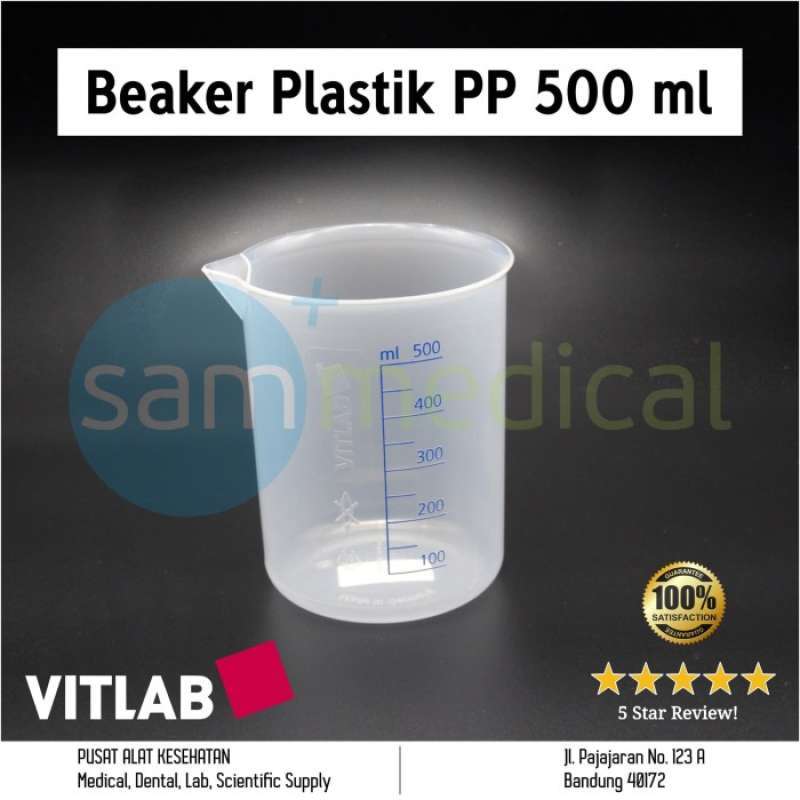 Jual Vitlab Beaker Plastik Pp 500ml Di Seller Sam Medical Official Store - Arjuna, Kota Bandung ...