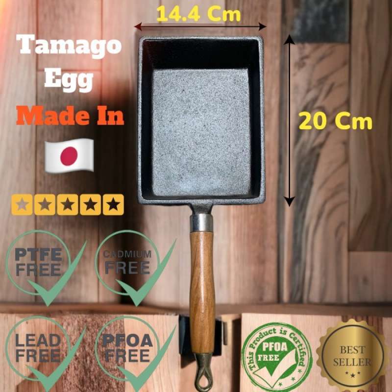 Promo Cast Iron Japanese Premium Tamago Egg Omelet Frying Pan Mini ...