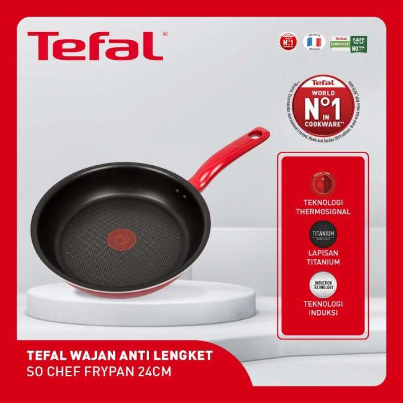 Promo Tefal So Chef Frypan 24cm Wajan Anti Lengket - Satuan Diskon 23% Di Seller Manah Al Store ...