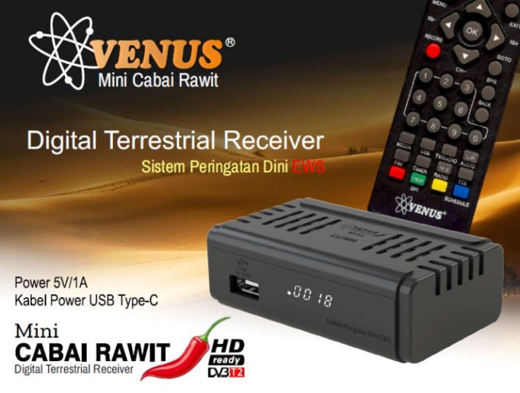 Promo Set Top Box Dvb-t2 Venus Dan Media Player - Garansi Resmi 1 Tahun ...