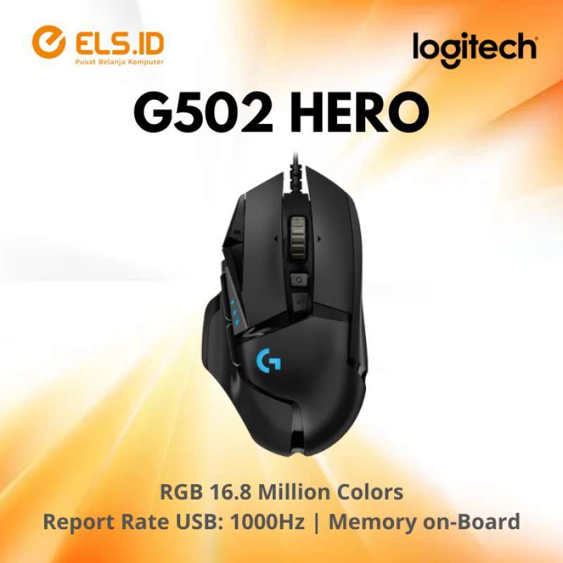 Promo Logitech G502 Hero Mouse Gaming Diskon 7% Di Seller Els Computer ...