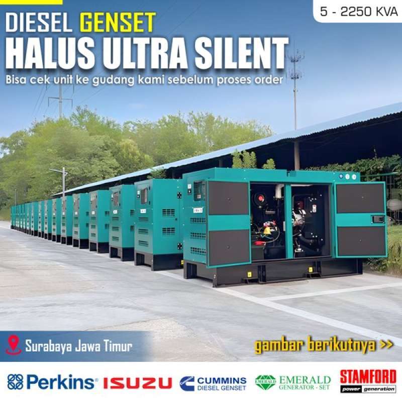 Jual Genset Baru 40 Kva 50 Kva 60 Kva Isuzu Perkins Cummins Emerald Di ...