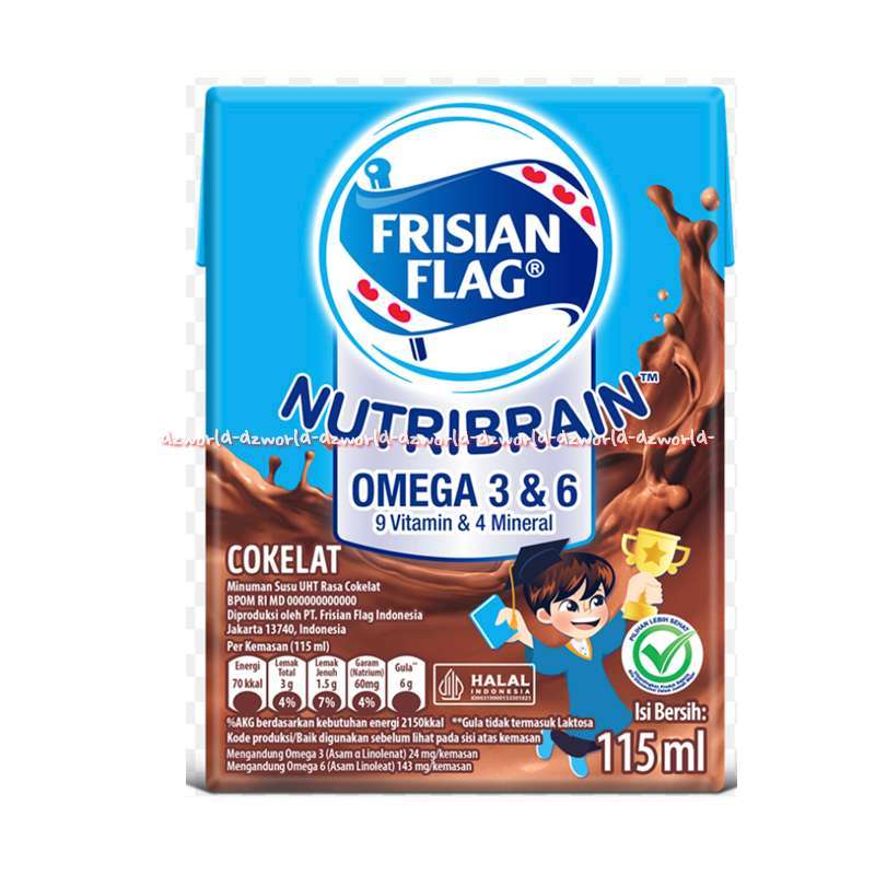 Jual Frisian Flag 6pcs 115ml Nutribrain Rasa Coklat Isi 6 Pcs Uht Kid ...