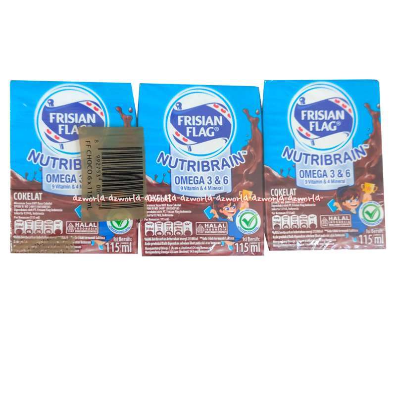 Jual Frisian Flag 6pcs 115ml Nutribrain Rasa Coklat Isi 6 Pcs Uht Kid ...