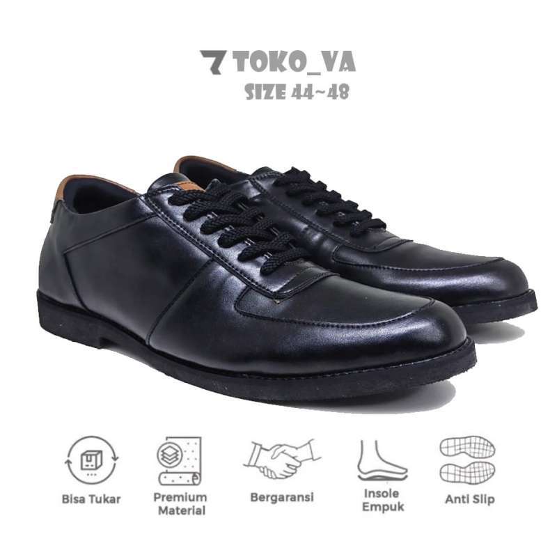 Promo Sepatu Formal Pria Original Oxford Kulit Asli Ukuran Jumbo Besar ...