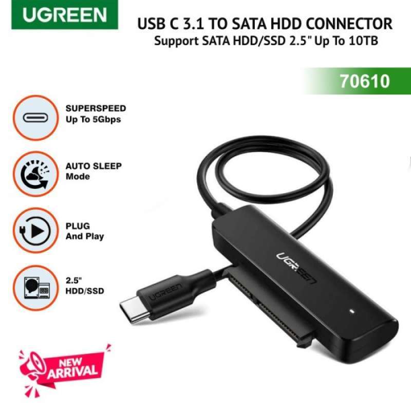 Promo Ugreen Usb Type-c To Sata Cable Adapter For 2,5 Harddisk Hdd Ssd ...