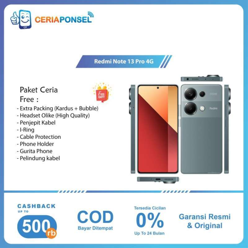 Jual Xiaomi Redmi Note 13 Pro 4g 8/256gb Mediatek Helio G99 Ultra 200mp ...