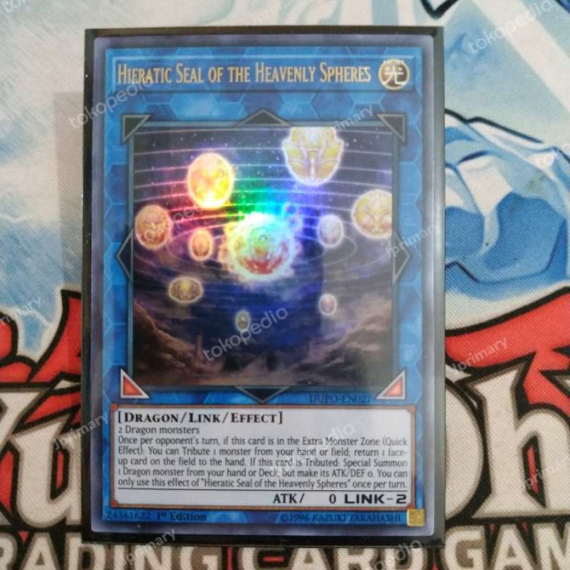 Promo Yugioh Hieratic Seal Of The Heavenly Spheres Dupo Ultra Rare ...