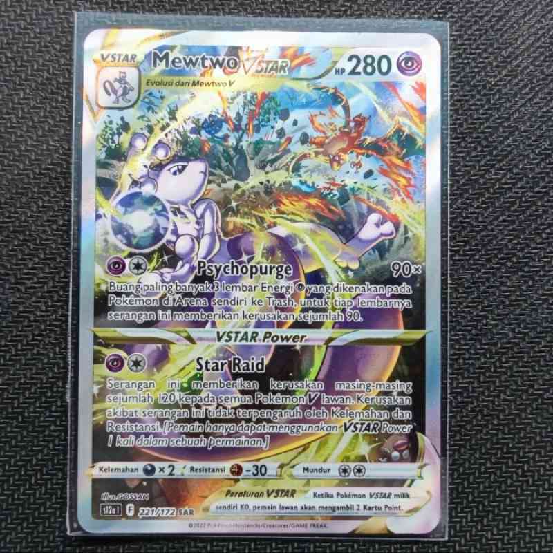 Promo Mewtwo Vstar Sar Pokemon Tcg Indonesia Diskon 23% Di Seller ...
