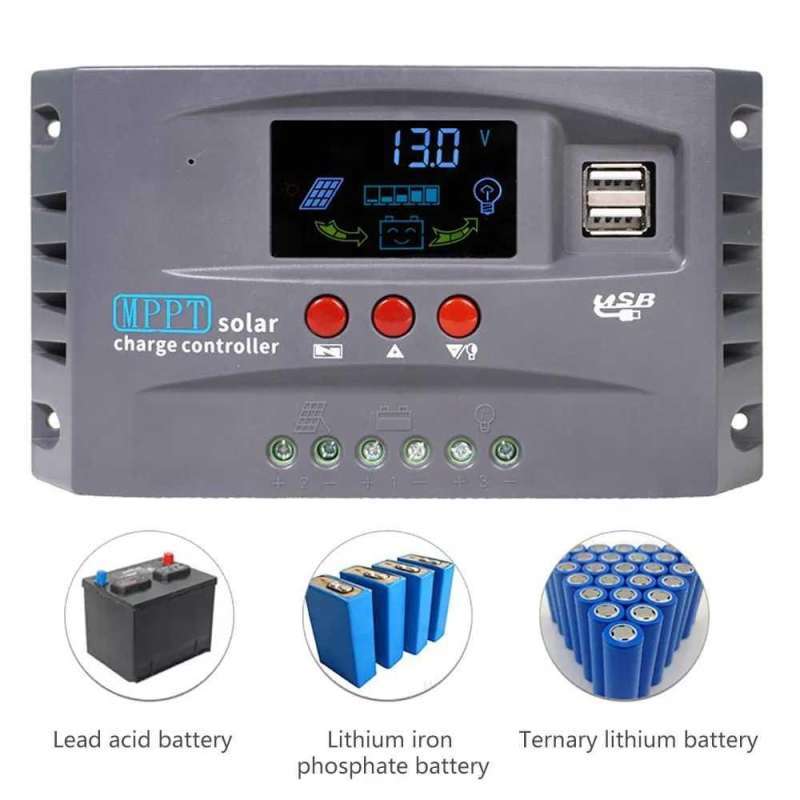 Jual Hxc Solar Charge Controller Mppt 2 Usb Automatic Identify 12v/24v ...