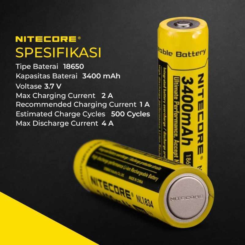 Jual 18650 Rechargeable Li-ion Battery 3400mah 3.7v Nl1834 Alat Listrik ...