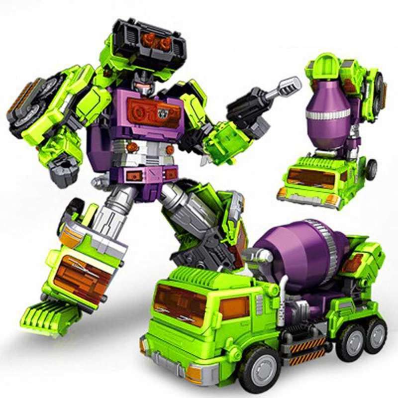 Jual Jinjiang Mainan Rakit Robot Devastator Transformer 6 In 1 Jj626a ...