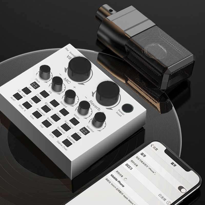 Jual Vixsound Mixer Audio External Sound Card Bluetooth Effect Board V8 ...