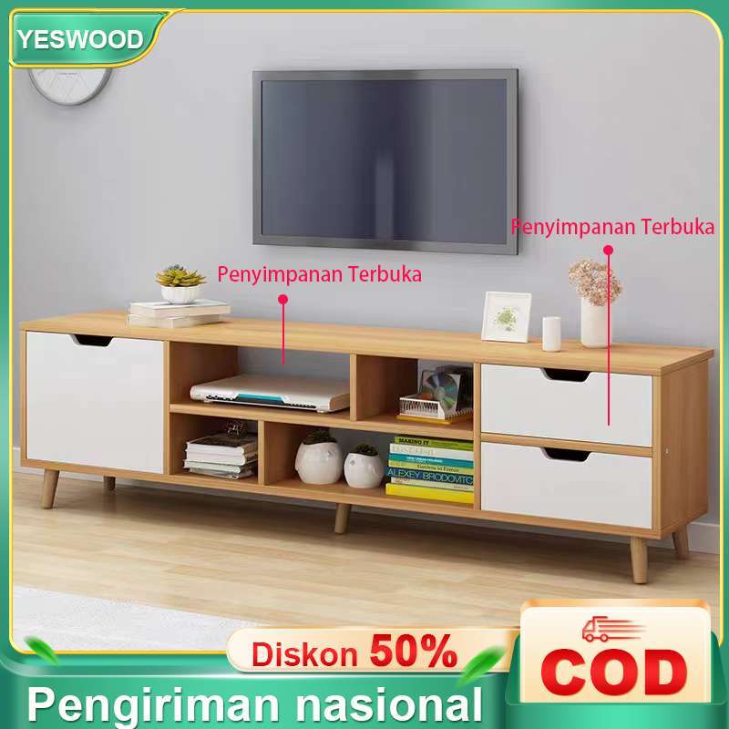 Promo Meja Tv Rak Tv Meja Tv Minimalis - Kuning120*30*38cm Diskon 52% ...