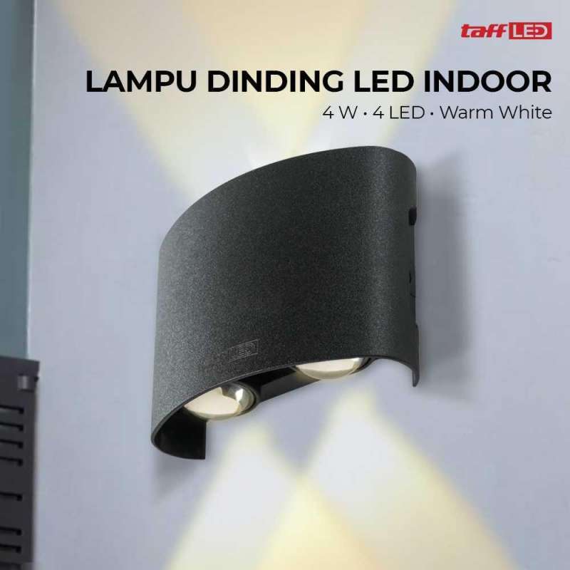 Jual Lampu Dinding Led Indoor Plastic Body 4 W 4 Led Warm White 4t ...