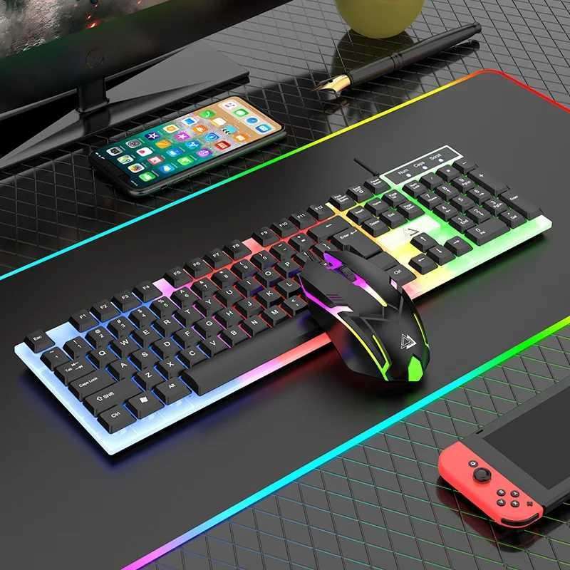 Jual Vodirk Combo Gaming Keyboard Luminous Led Mechanical Feel With ...