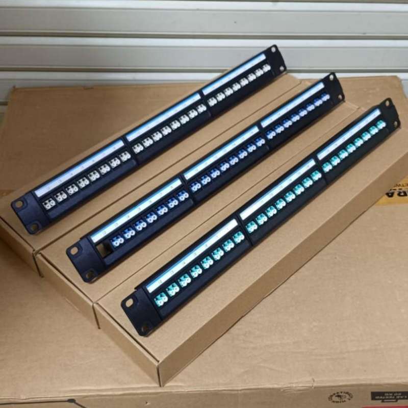 Jual Patch Panel Fiber Optik 24 Core 48 Core Lc 1 U Rack Mount - Biru Muda Di Seller Gudang Rack ...
