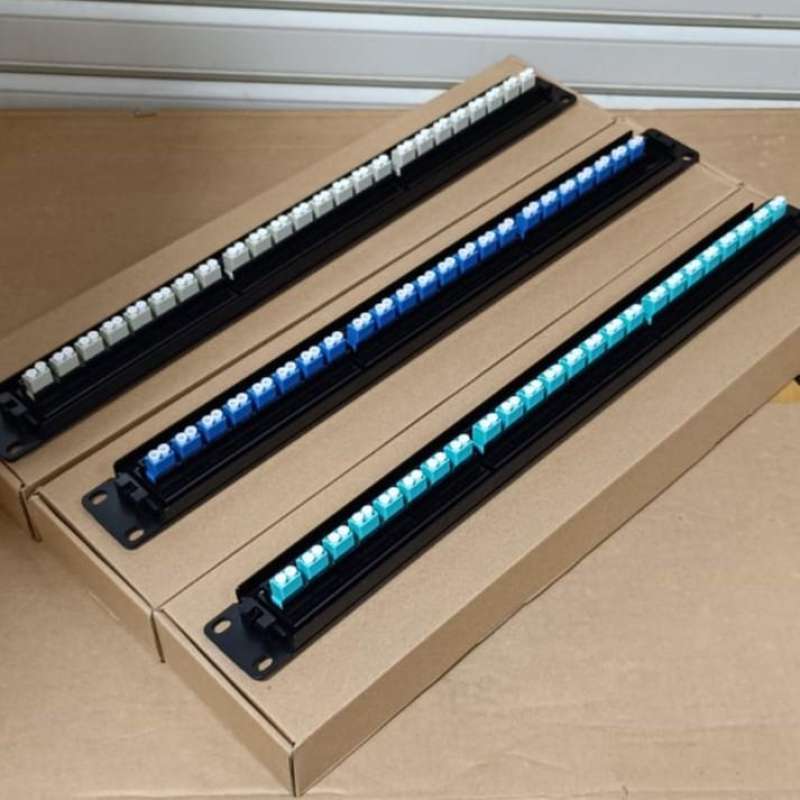 Jual Patch Panel Fiber Optik 24 Core 48 Core Lc 1 U Rack Mount - Biru ...