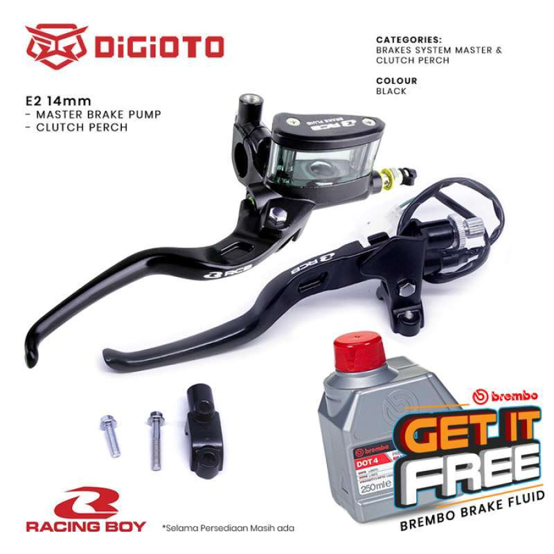 Promo Paket Bundling Racing Boy Master Rem E2 14 Mm Dan E2 Cable Only ...