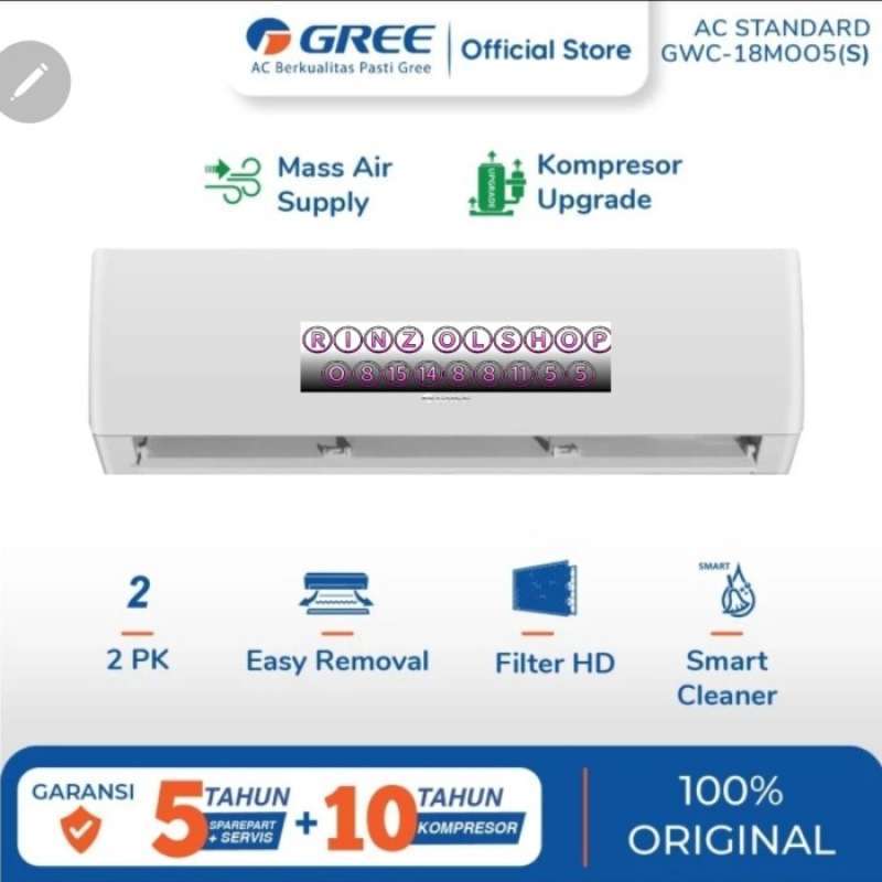 Promo Ac Split 2pk Gree Gwc18moo5s Standart Ac 2 Pk 18moo5s Diskon 2% ...
