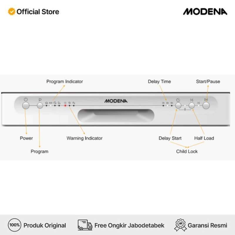 Promo Modena Wp 1200 Fdwh - Mesin Pencuci Piring Atau Dishwasher Diskon 2% Di Seller Gansirsa ...