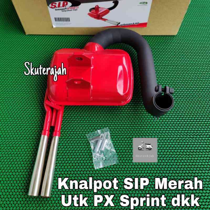 Promo Knalpot Sip Road Germany Merah Utk Vespa Px Excel Sprint ...