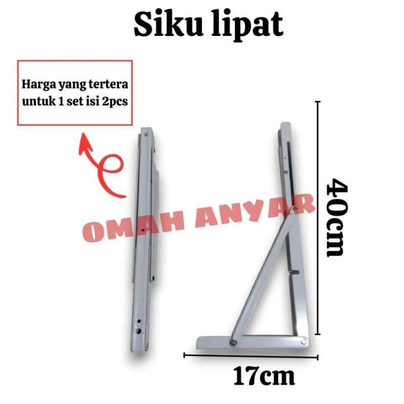 Jual Siku Lipat Fold Bracket Meja Rias Laptop Rak Portable - 30cm Di ...