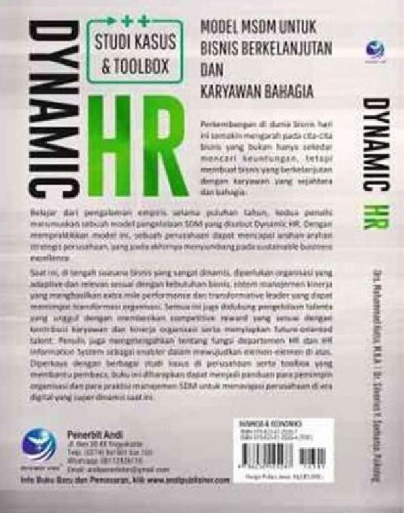 Jual Buku Dynamic Hr, Model Msdm Untuk Bisnis Berkelanjutan Dan Karyawan Di Seller Buku Id ...