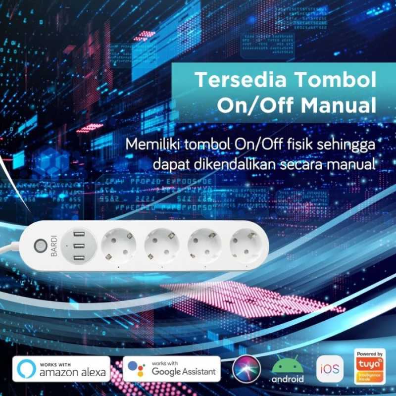 Promo Bardi Smart Extension Power Strips Stop Kontak [wifi] Colokan Listrik - Tambahan Packin ...