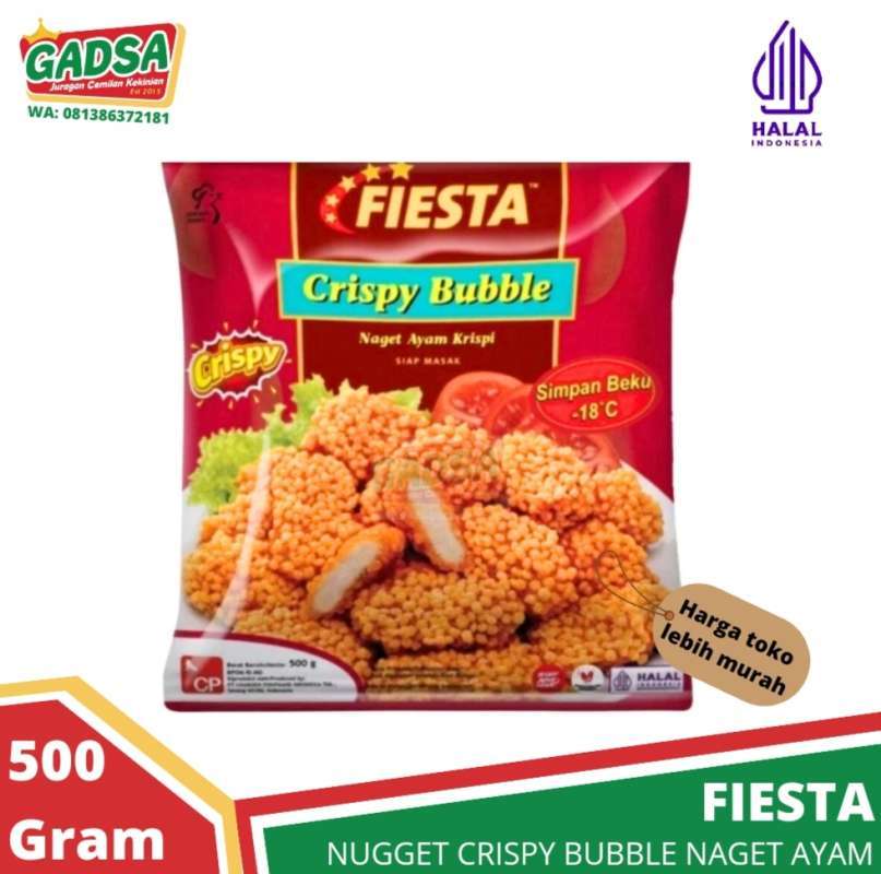 Jual Fiesta Nugget Crispy Bubble 500 Gram Naget Ayam Bubble Di Seller ...
