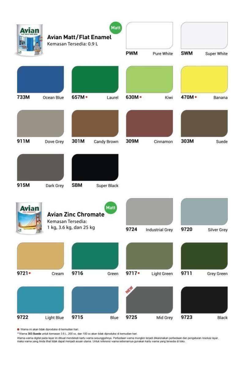 Promo Avian Cat Kayu Dan Besi (matte) 0,9l - Suede Diskon 50% Di Seller ...